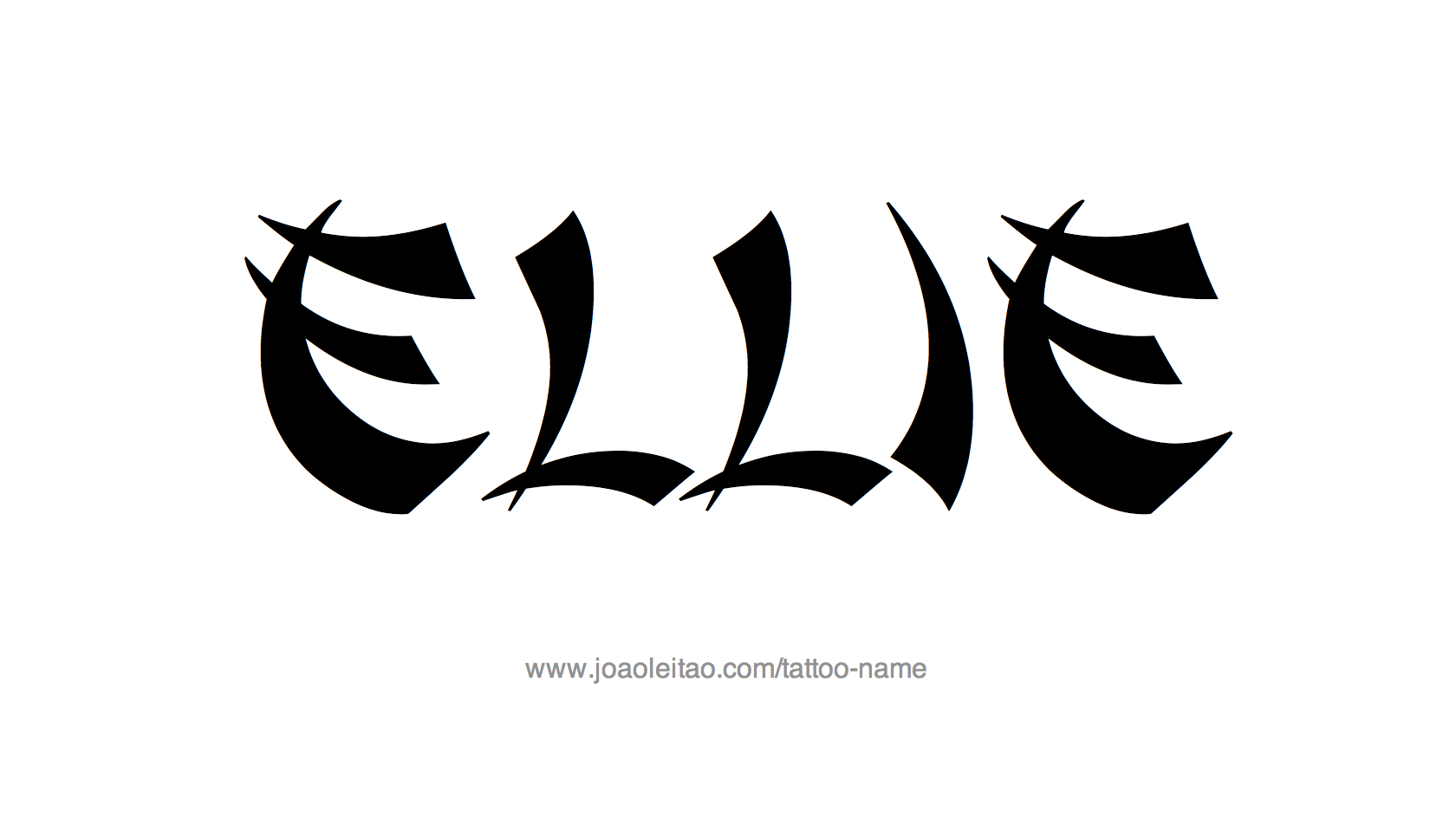 Ellie Name Tattoo Designs