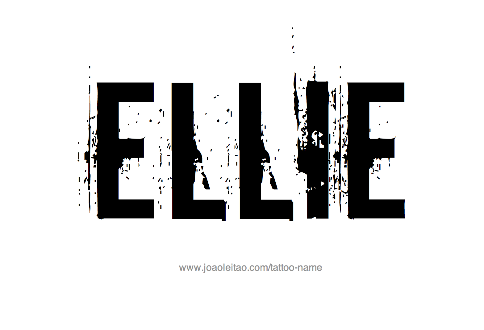 Ellie Name Tattoo Designs