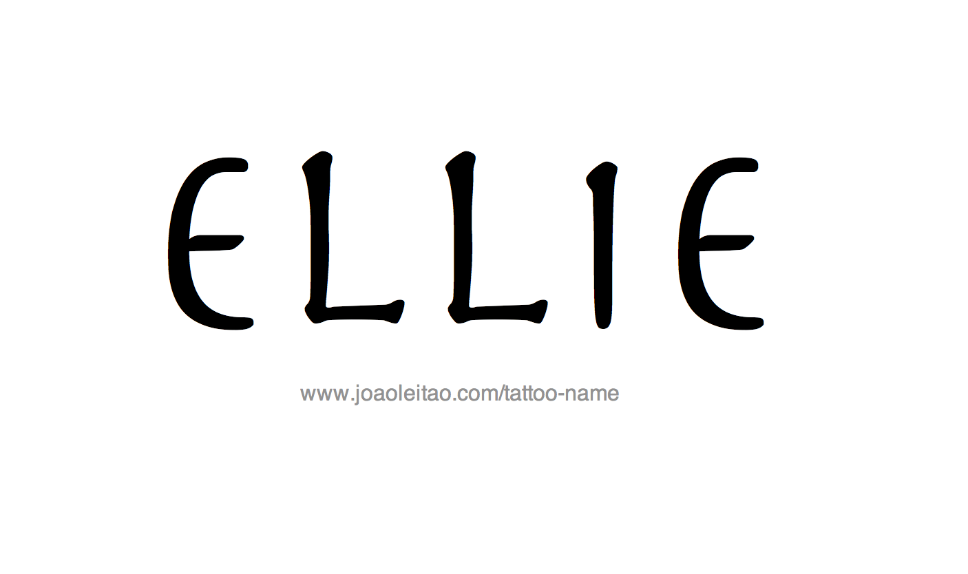 Ellie Name Tattoo Designs