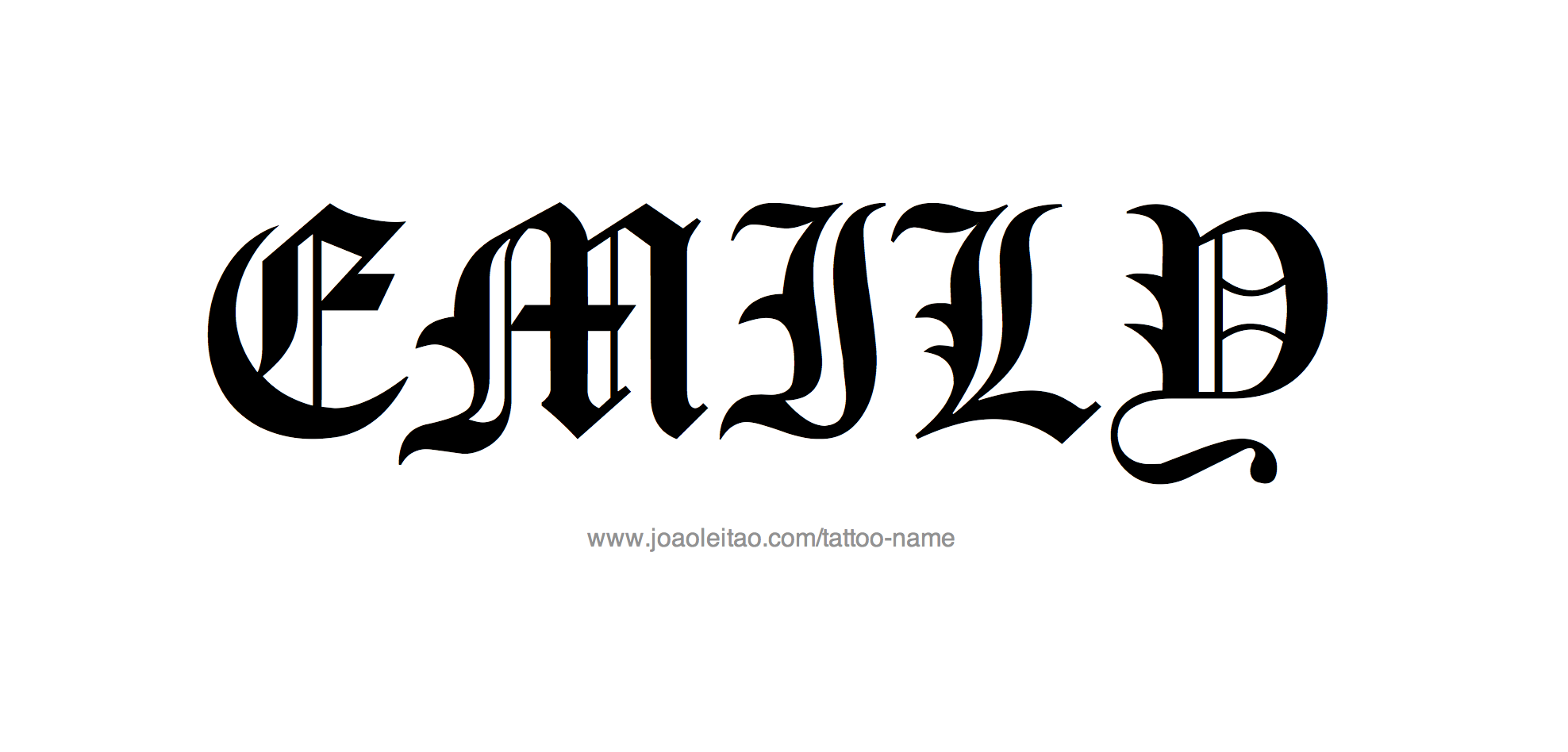 Emily Name Tattoo Designs