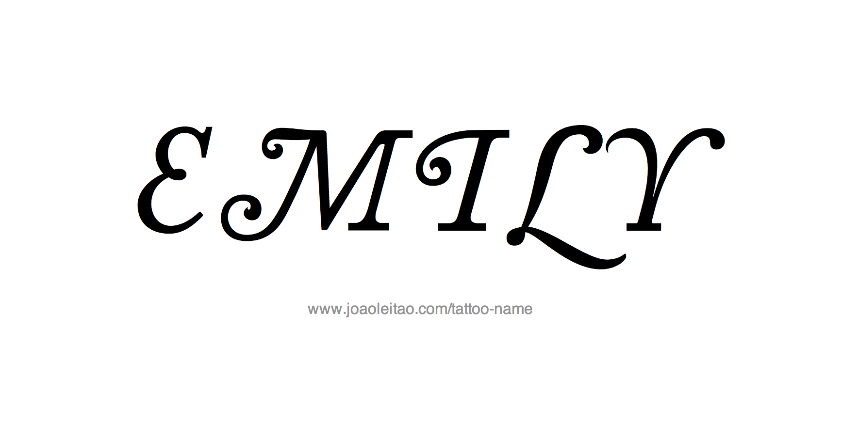 Emily Name Tattoo Designs