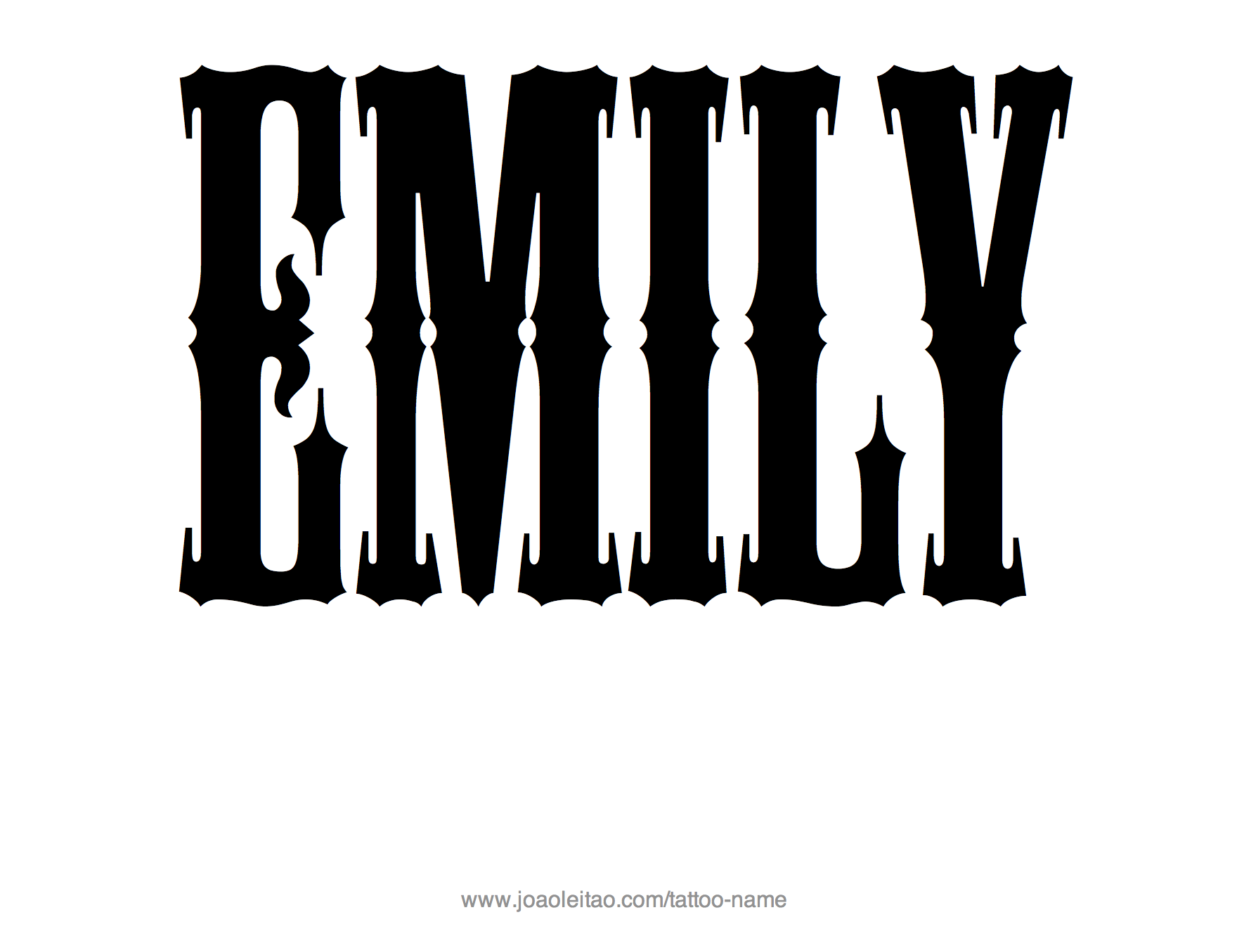 Emily Name Tattoo Designs