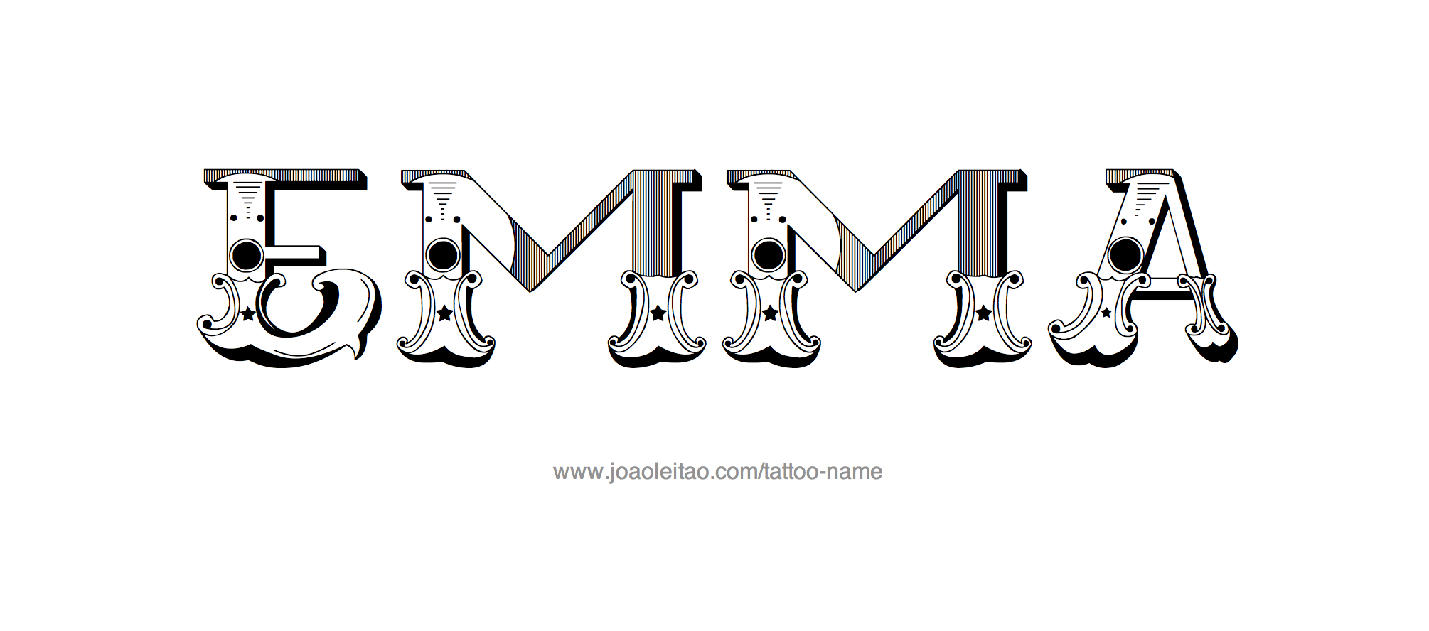 Emma Name Tattoo Designs