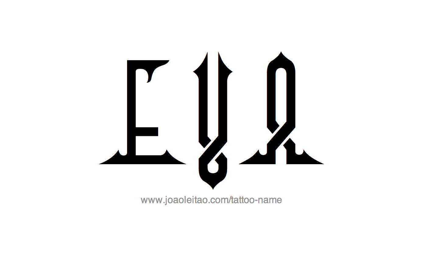 Eva Name Tattoo Designs