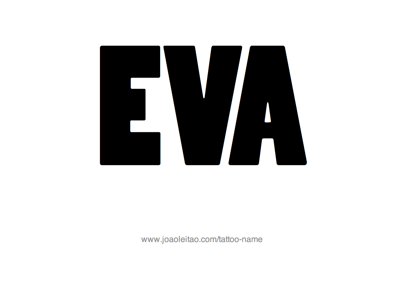 Eva Name Tattoo Designs