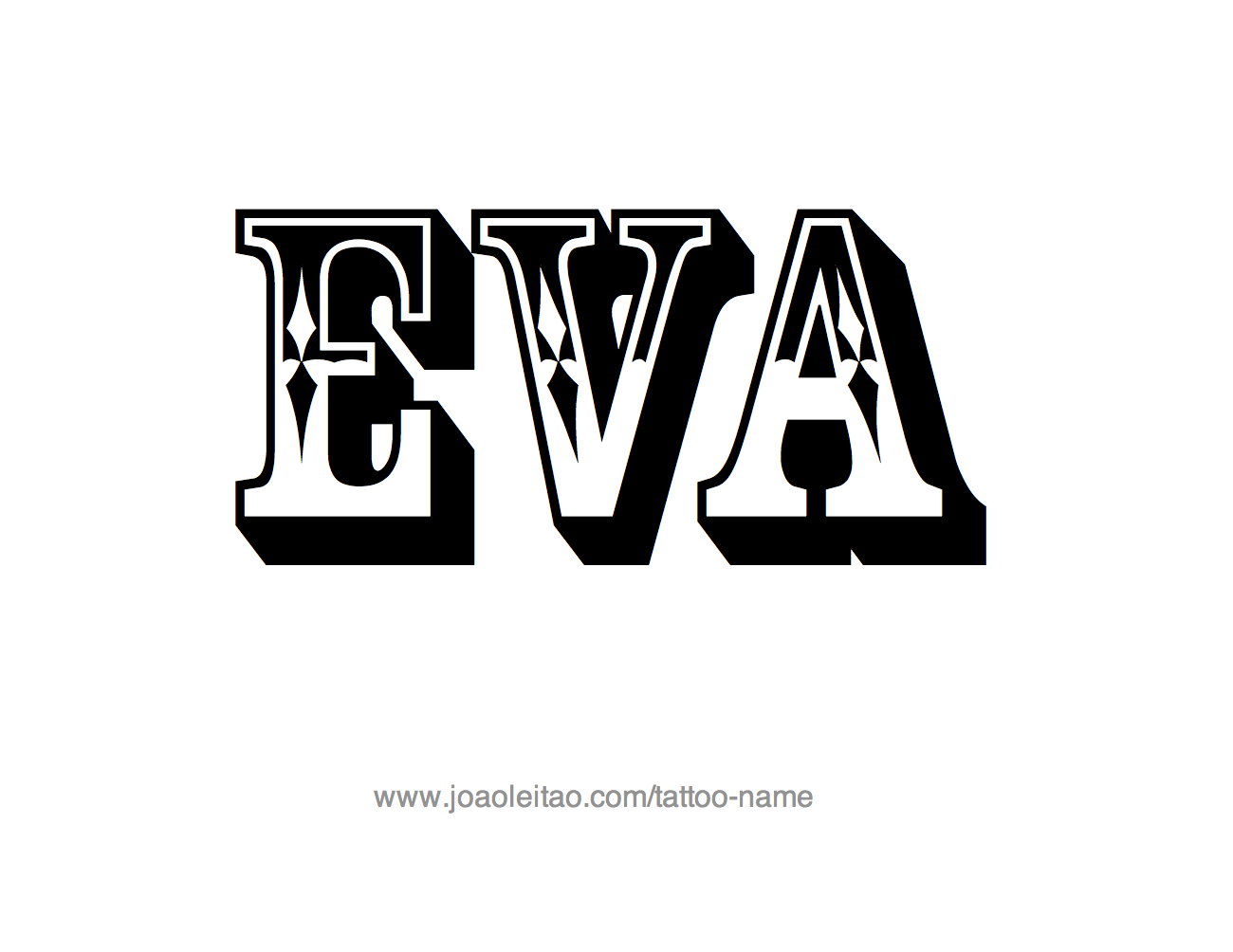 Eva Name Tattoo Designs