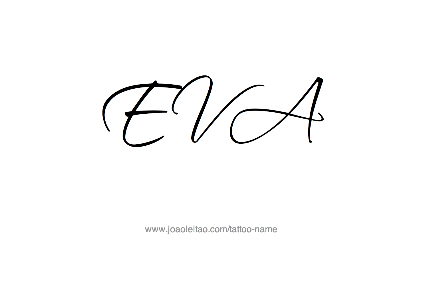 Eva Name Tattoo Designs