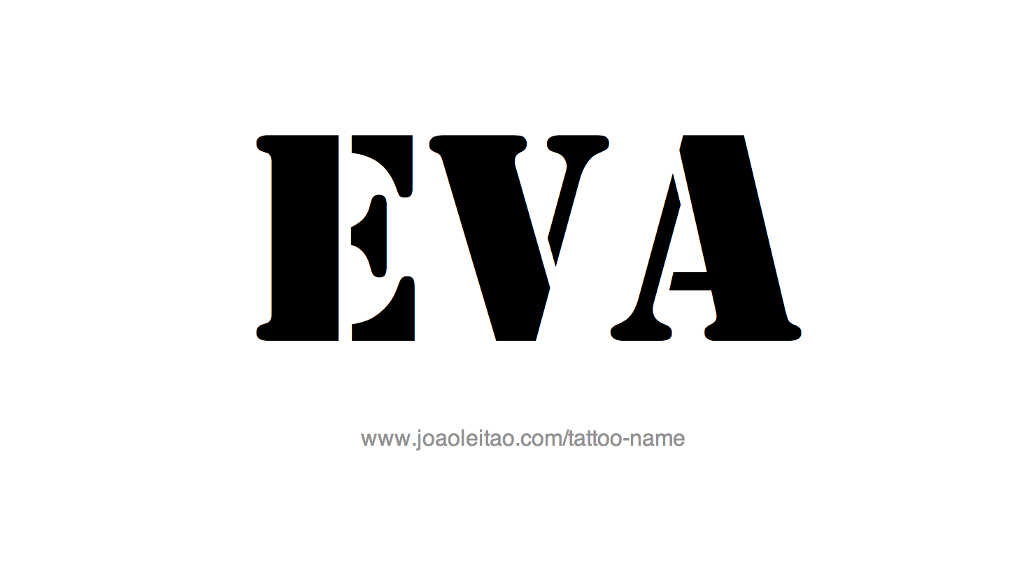 Eva Name Tattoo Designs