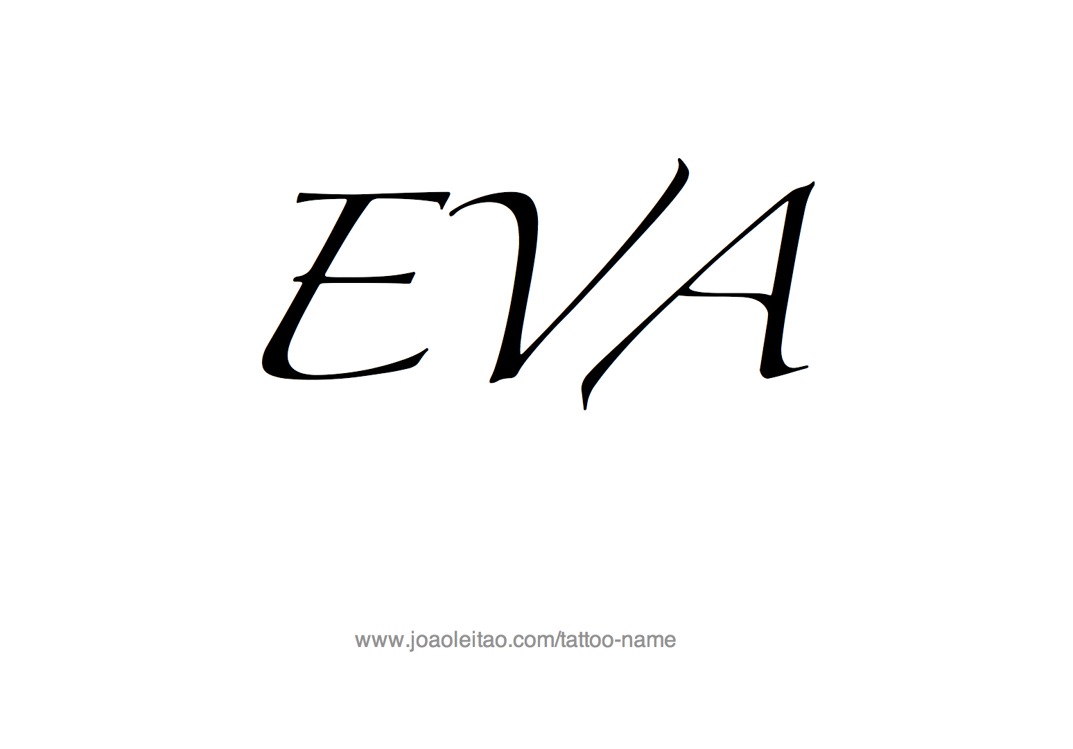 Eva Name Tattoo Designs