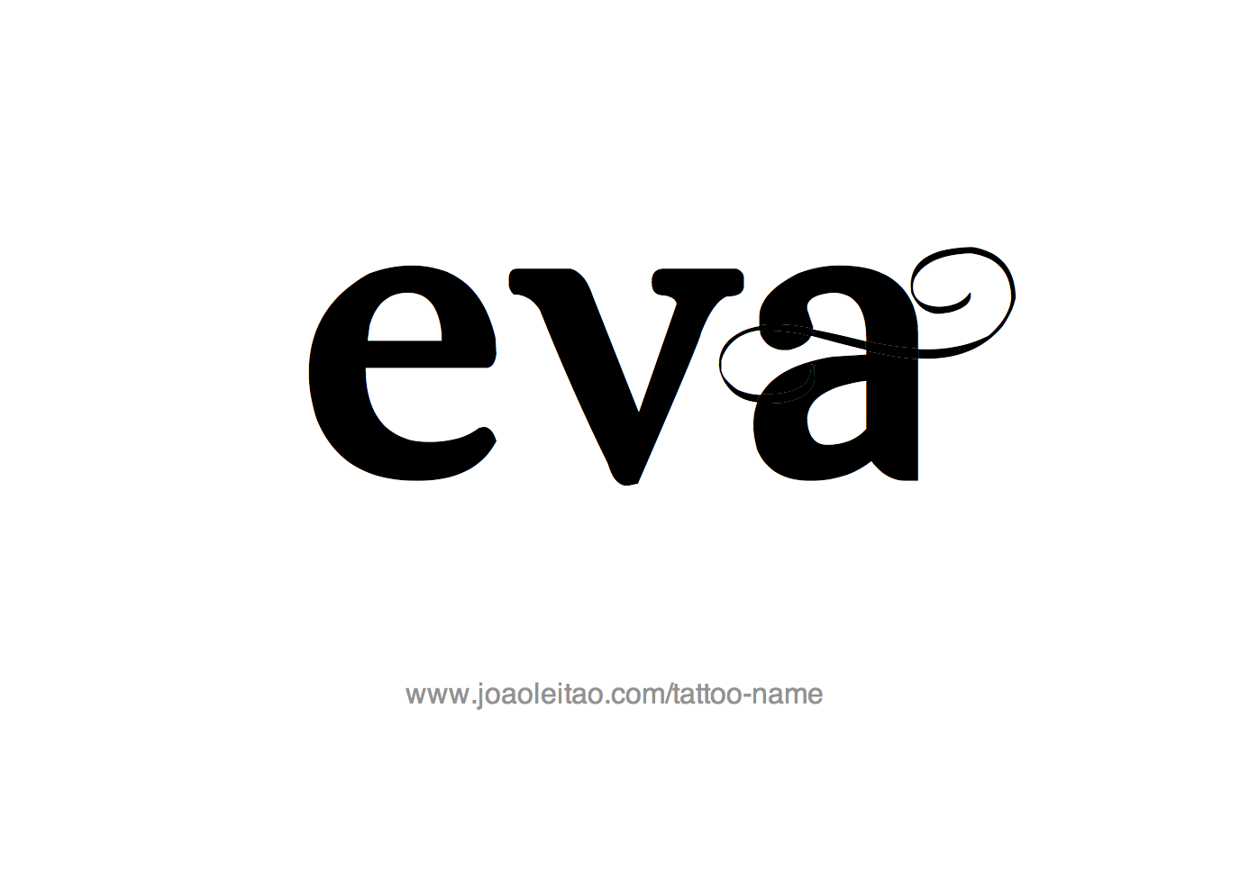 Eva Name Tattoo Designs