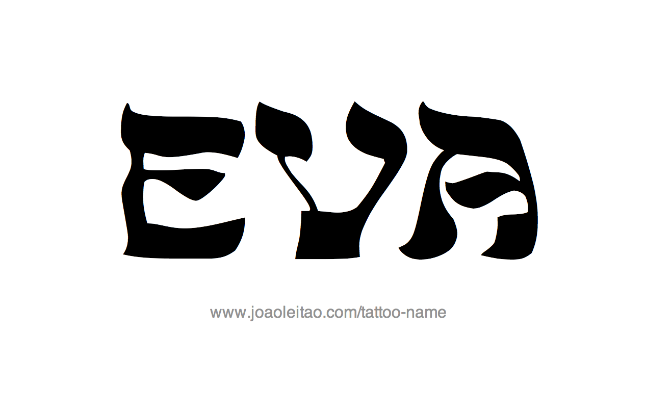 Eva Name Tattoo Designs