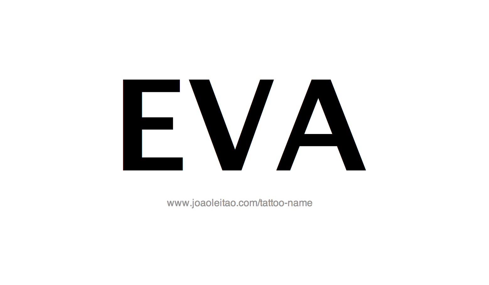 Eva Name Tattoo Designs