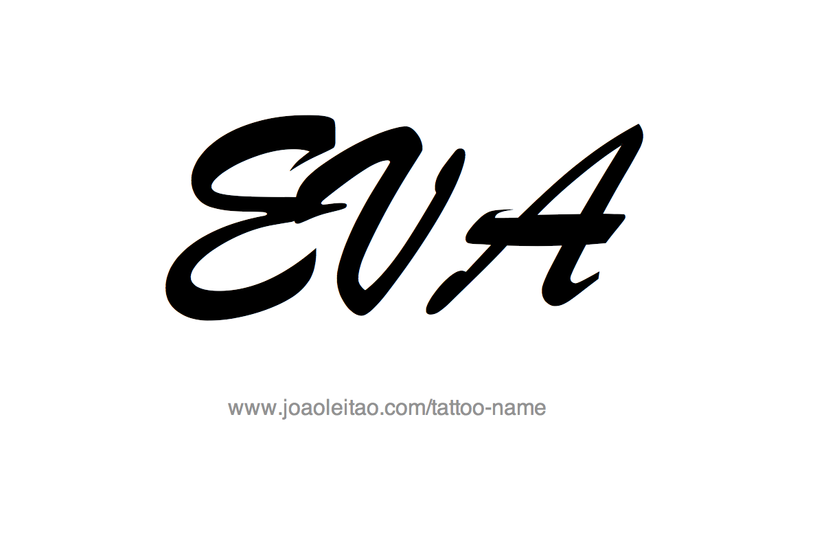 Eva Name Tattoo Designs