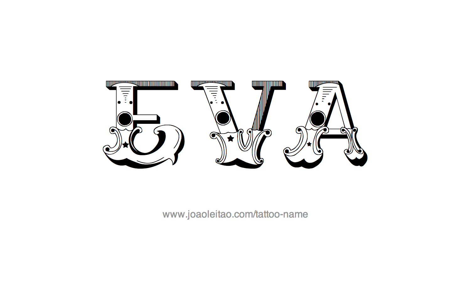 Eva Name Tattoo Designs