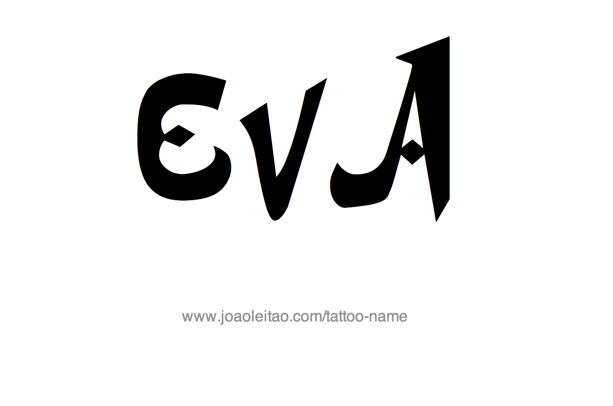 Eva Name Tattoo Designs