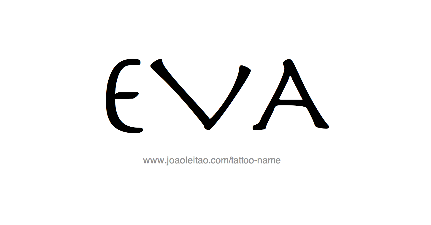 Eva Name Tattoo Designs