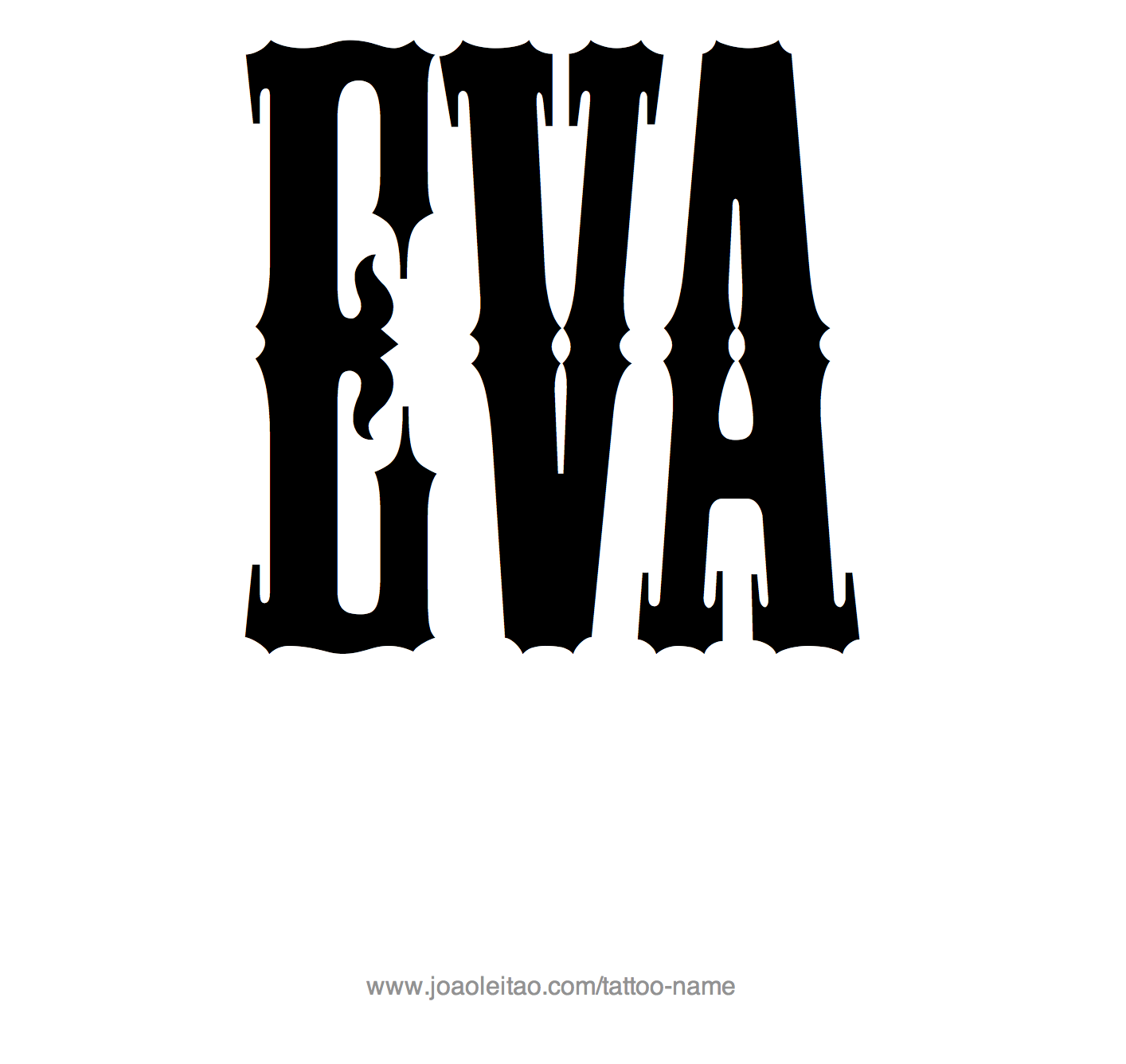 Eva Name Tattoo Designs