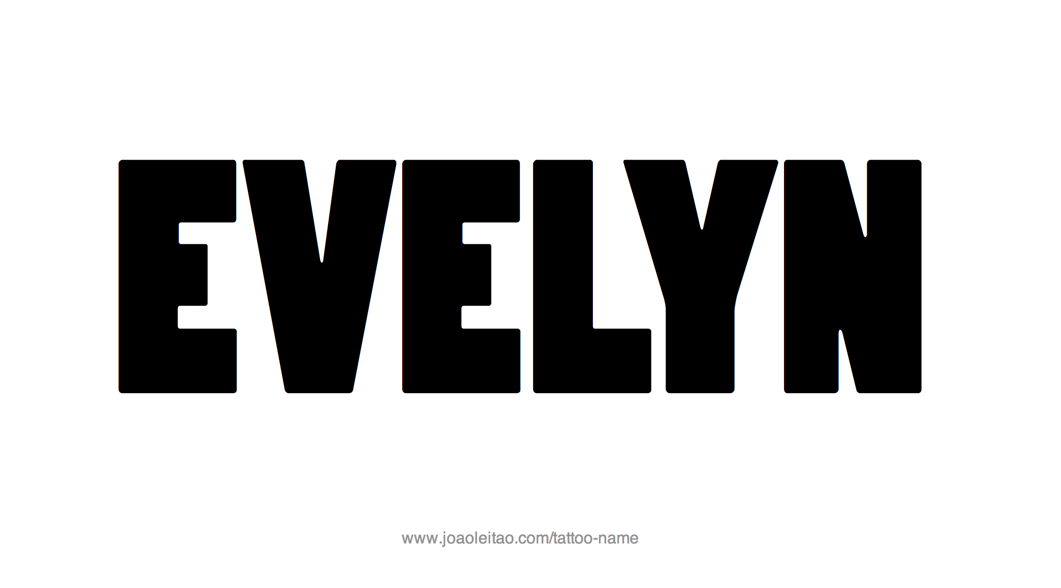 Evelyn Name Tattoo Designs