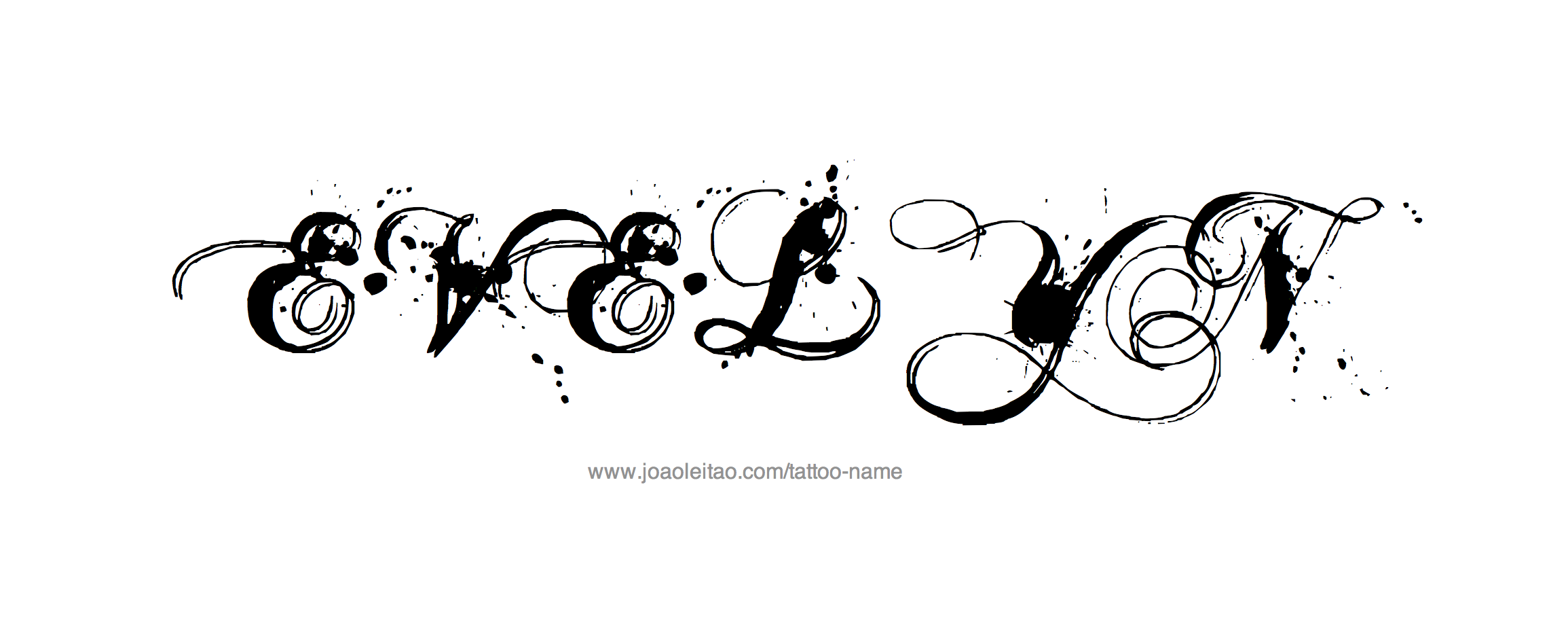 Evelyn Name Tattoo Designs