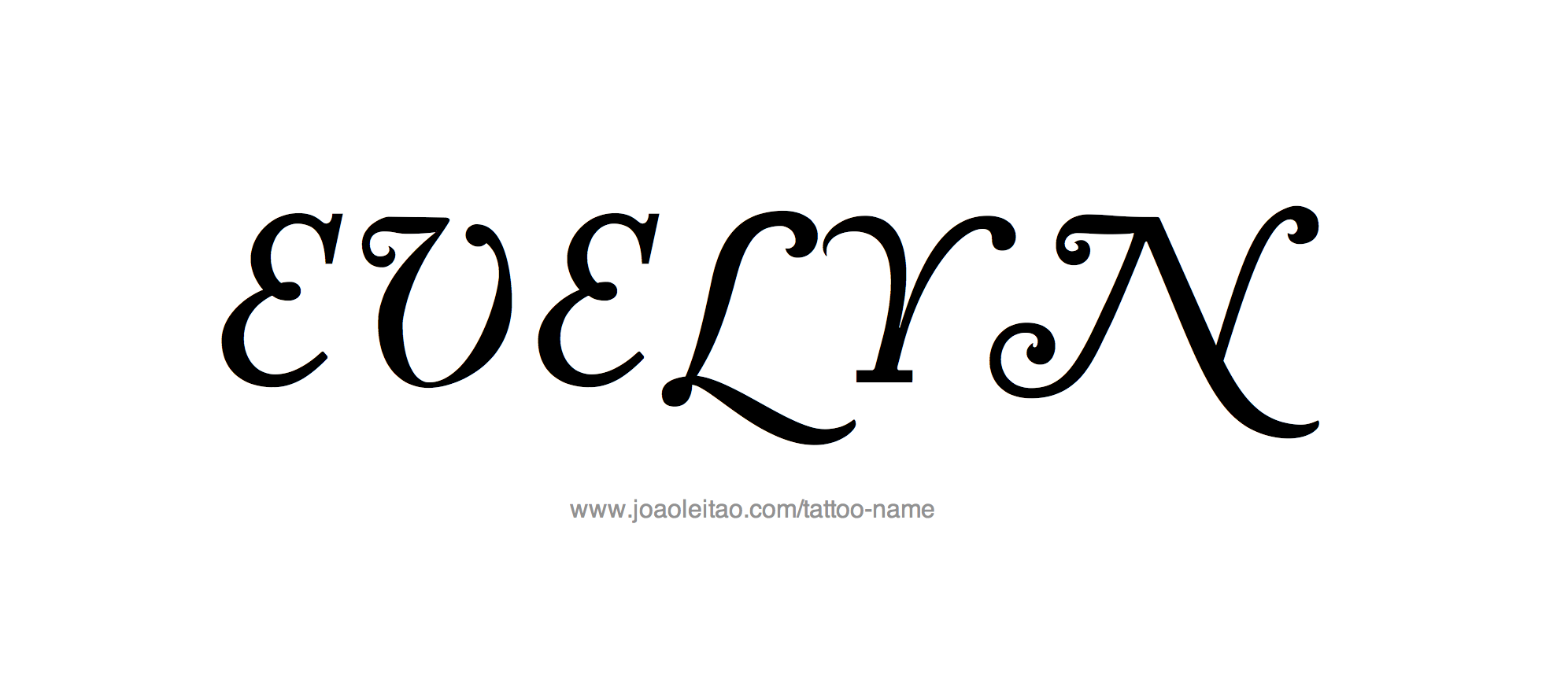 Evelyn Name Tattoo Designs