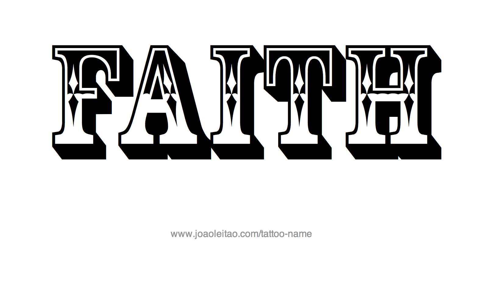 Faith Name Tattoo Designs