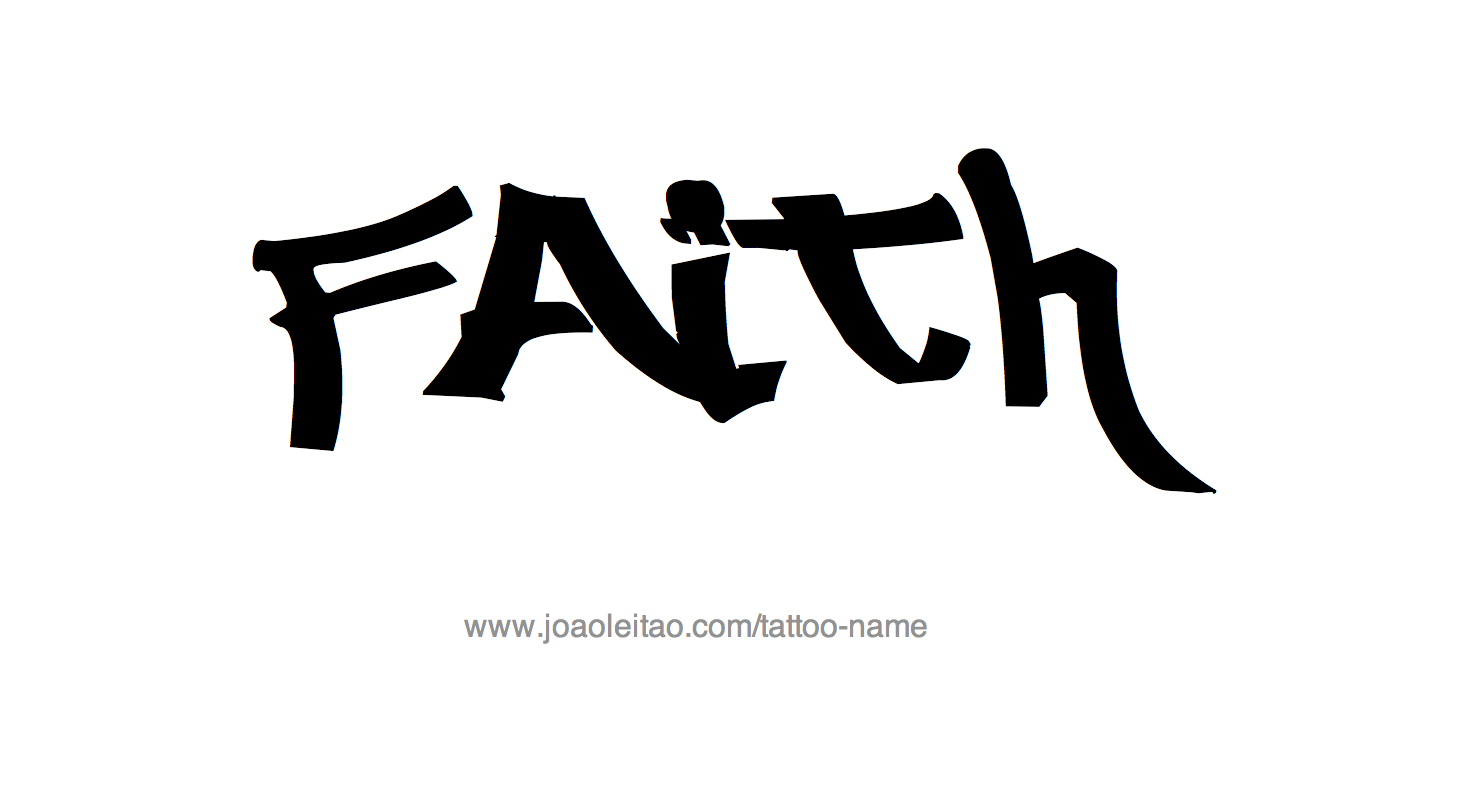 Faith Name Tattoo Designs