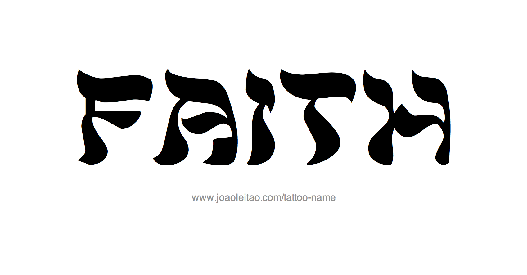Faith Name Tattoo Designs