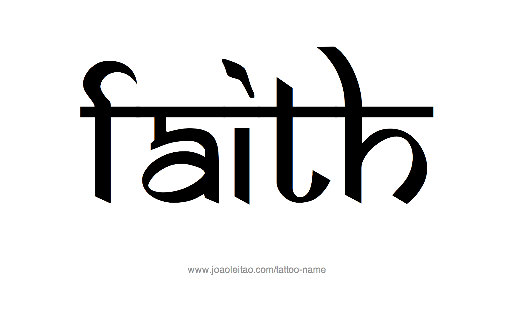 Faith Name Tattoo Designs