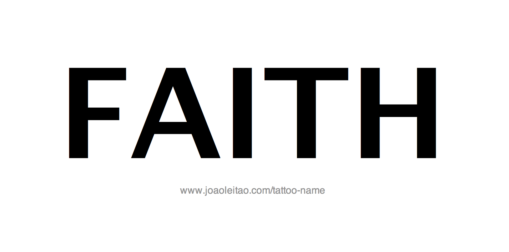 Faith Name Tattoo Designs