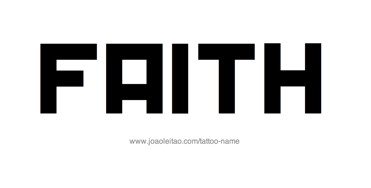 Faith Name Tattoo Designs