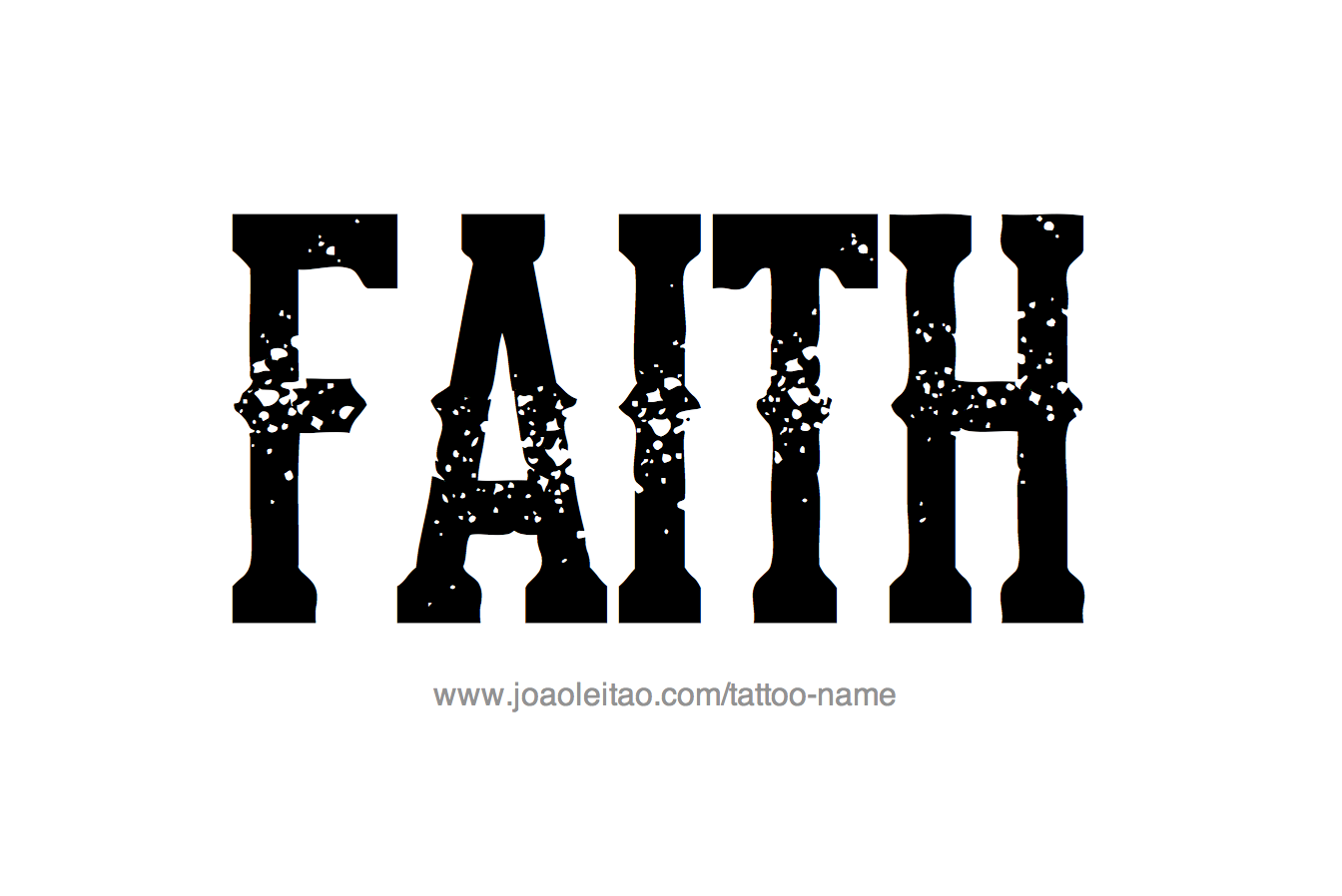 The Word Faith Tattoo Designs