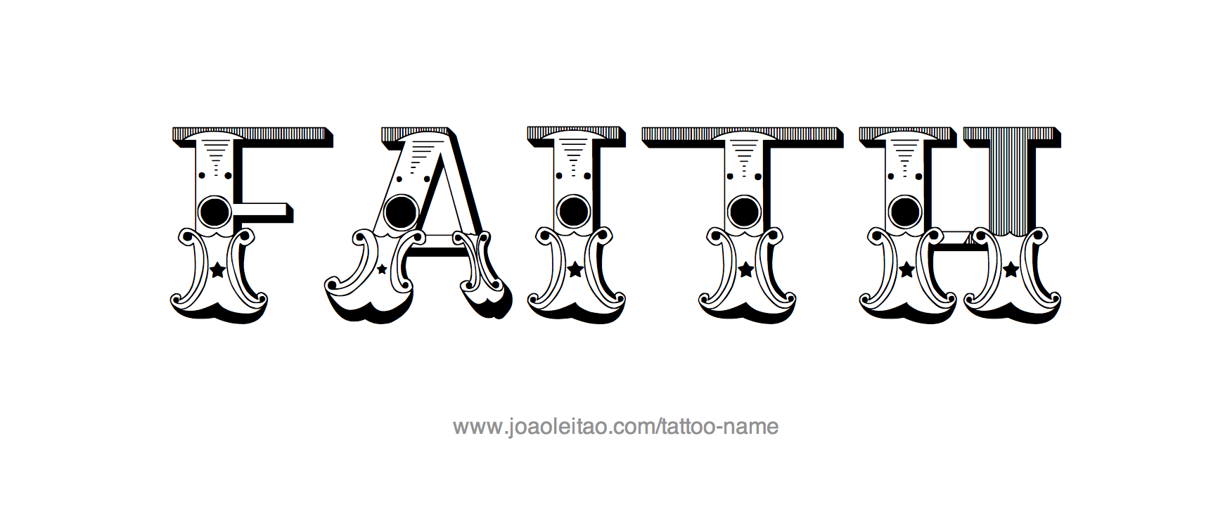 Faith Name Tattoo Designs