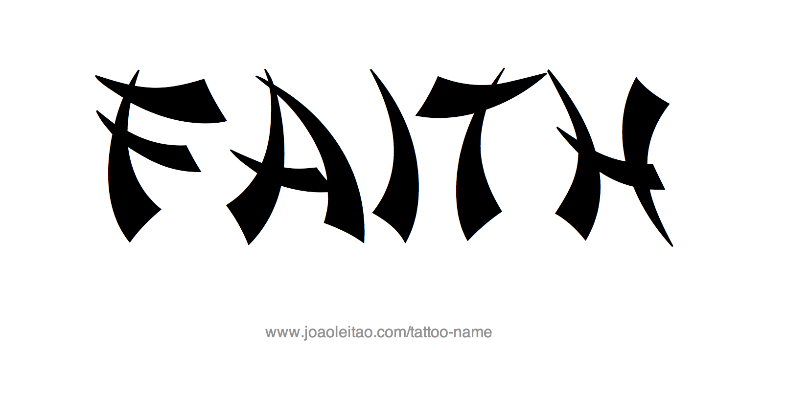 Faith Name Tattoo Designs