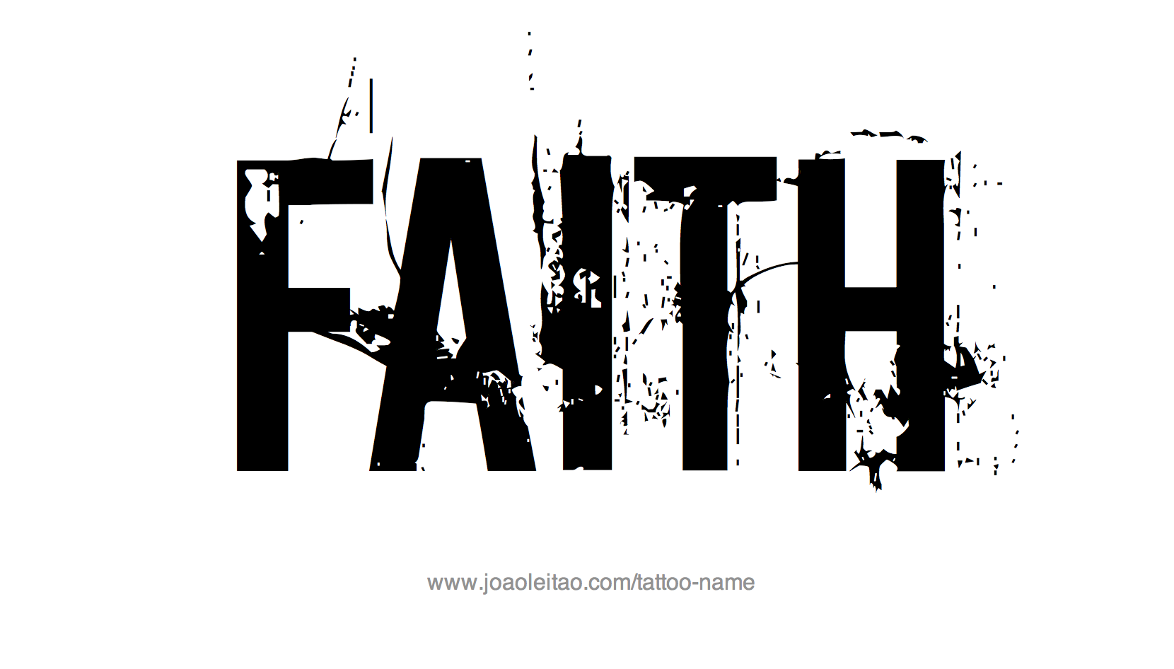 Faith Name Tattoo Designs