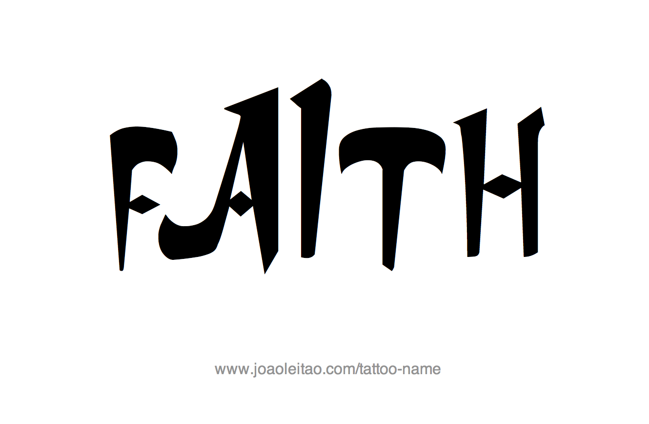 Faith Name Tattoo Designs