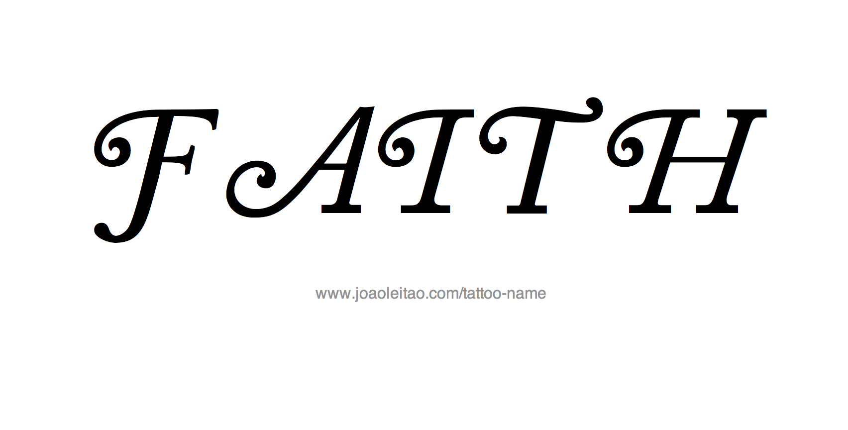 Faith Name Tattoo Designs