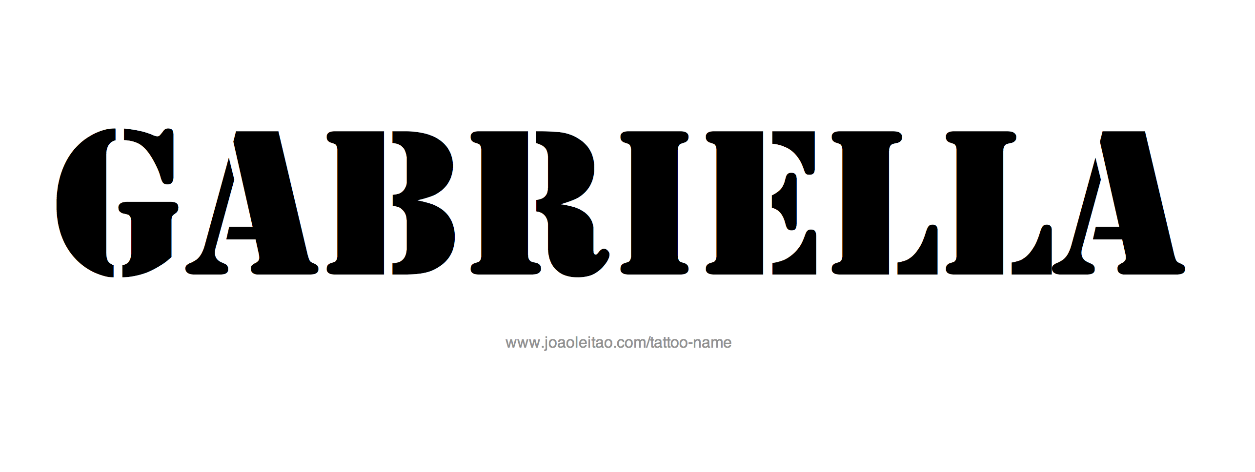 Gabriella Name Tattoo Designs