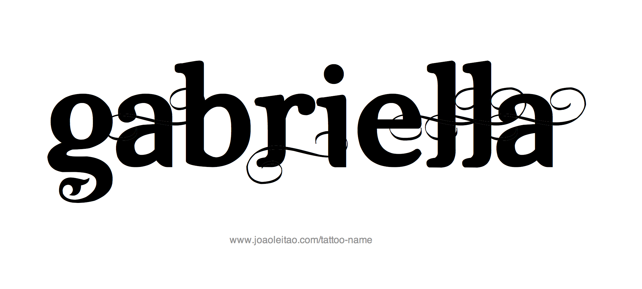 Gabriella Name Tattoo Designs