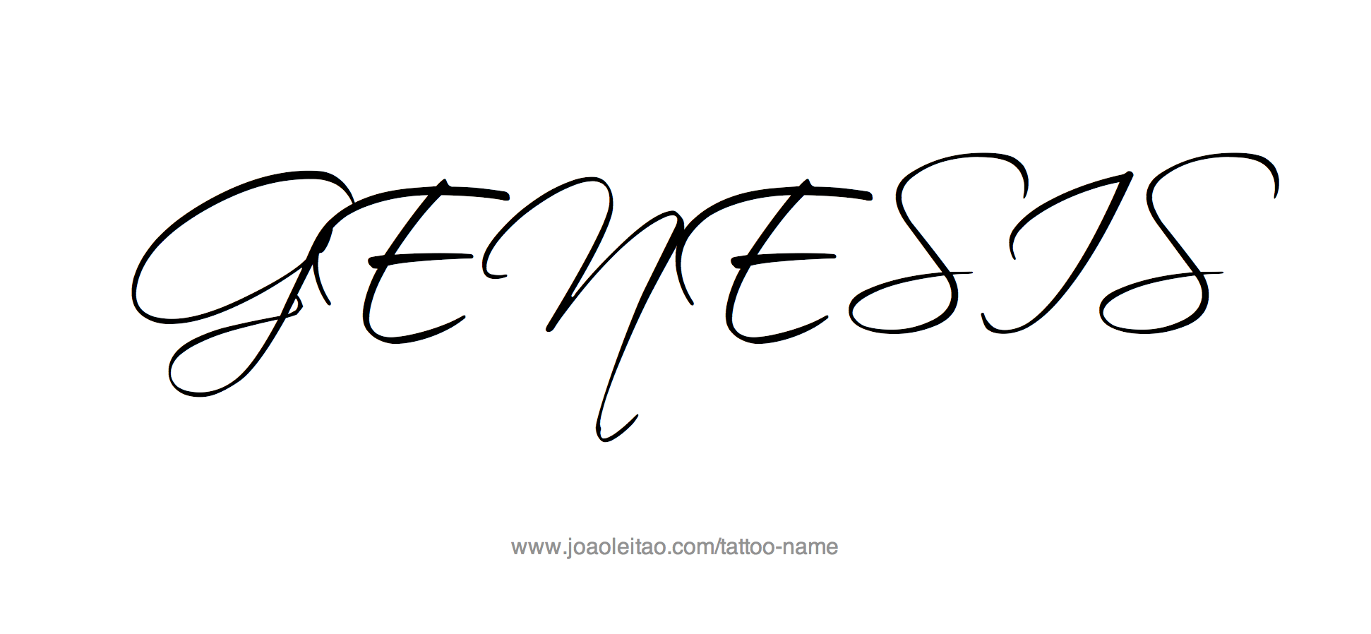 Genesis Name Tattoo Designs