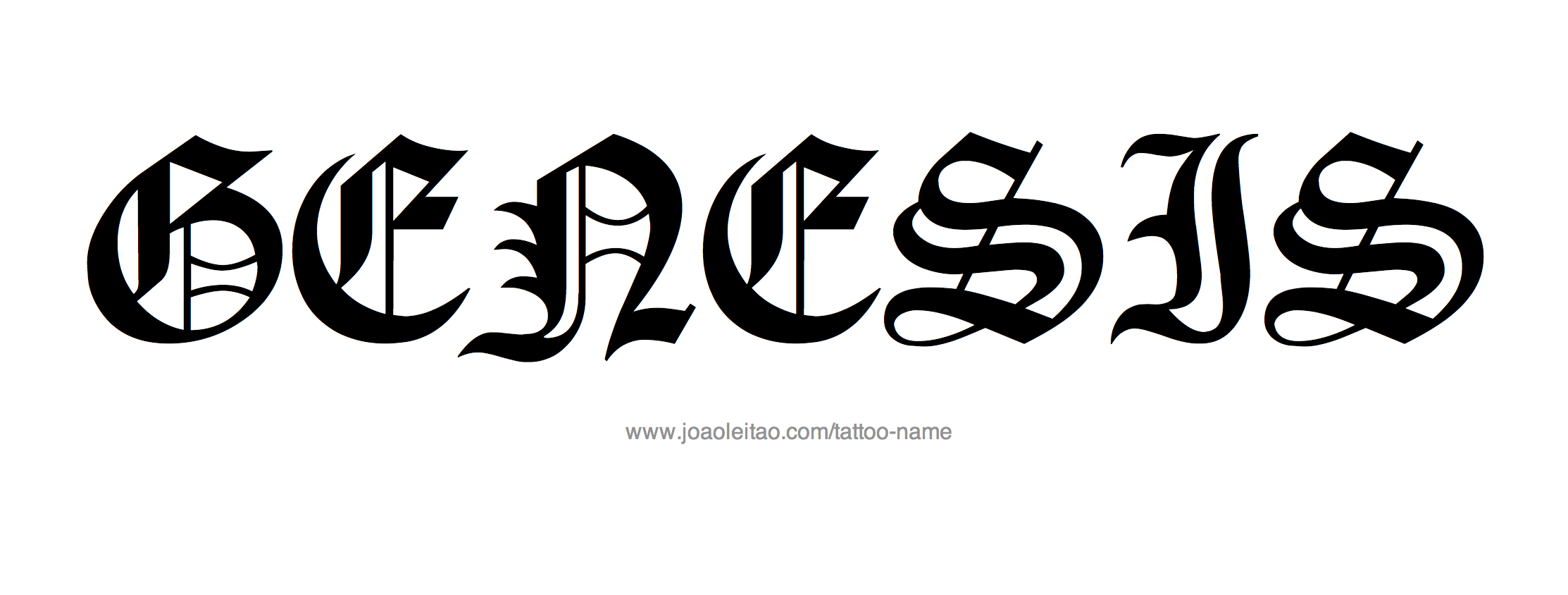 Genesis Name Tattoo Designs