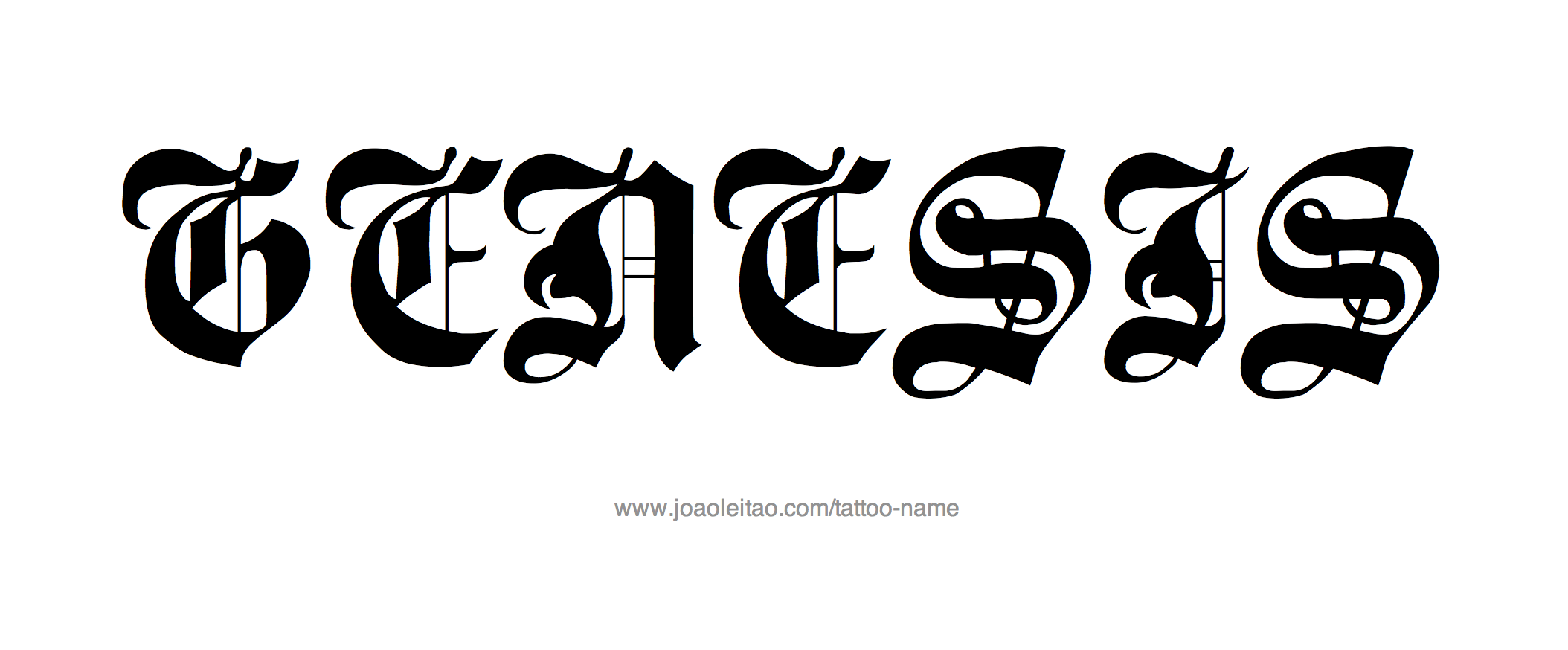 Genesis Name Tattoo Designs