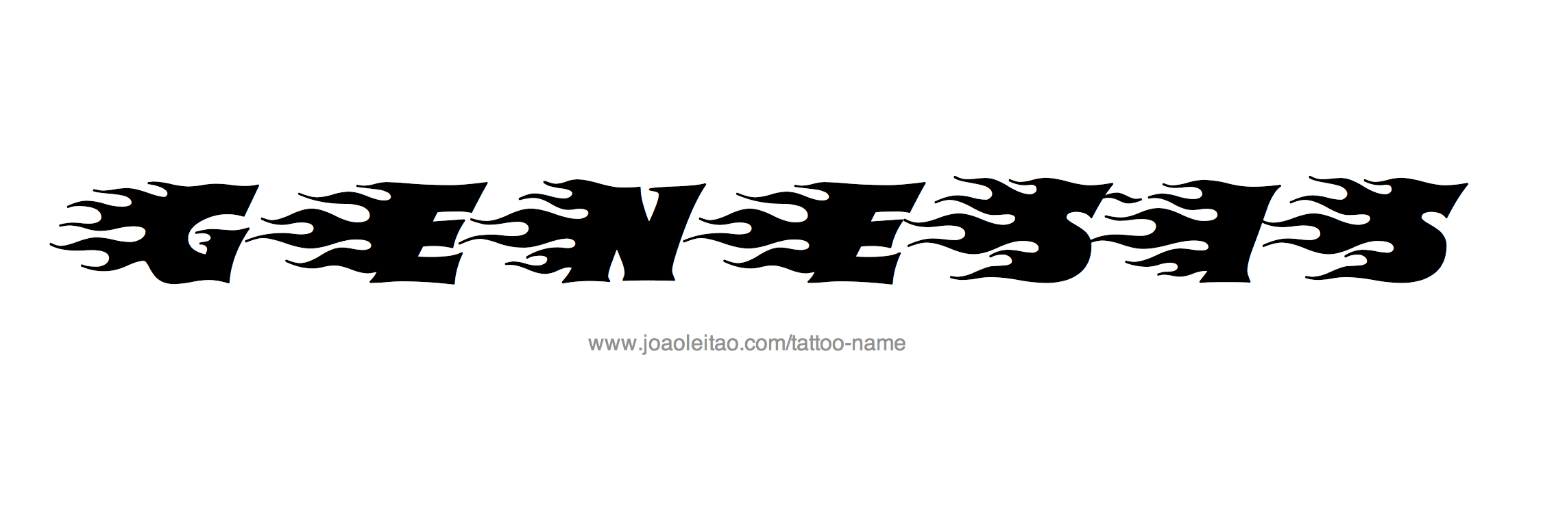 Genesis Name Tattoo Designs