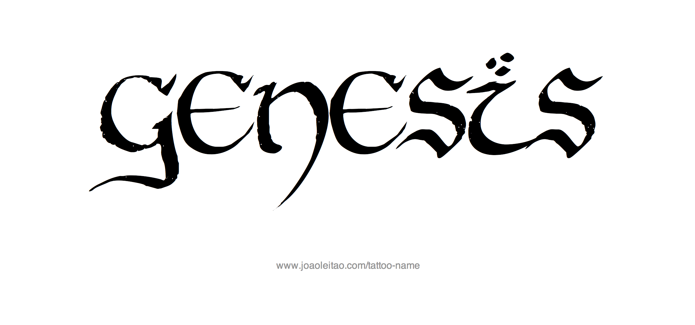Genesis Name Tattoo Designs