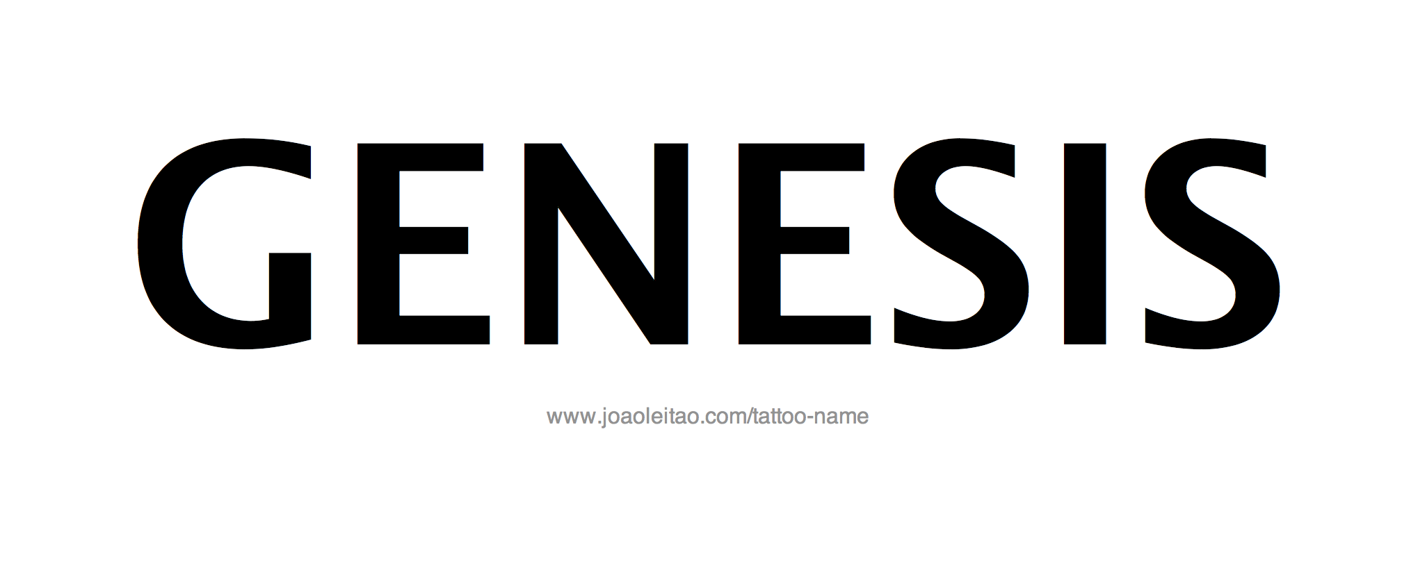 Genesis Name Tattoo Designs