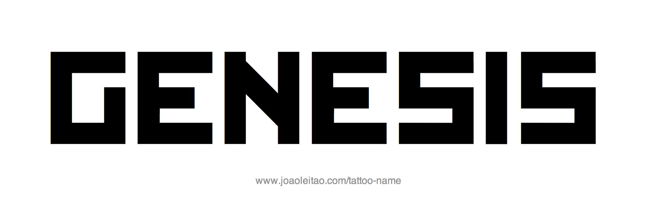 Genesis Name Tattoo Designs