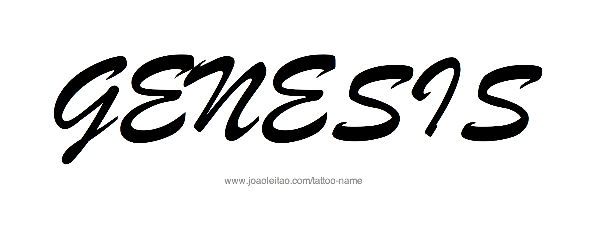 Genesis Name Tattoo Designs