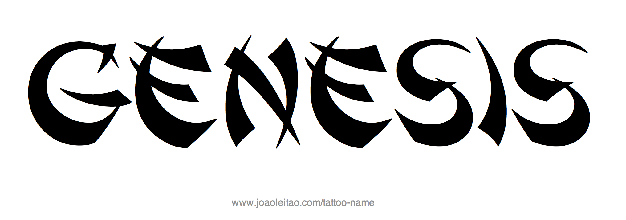 Genesis Name Tattoo Designs