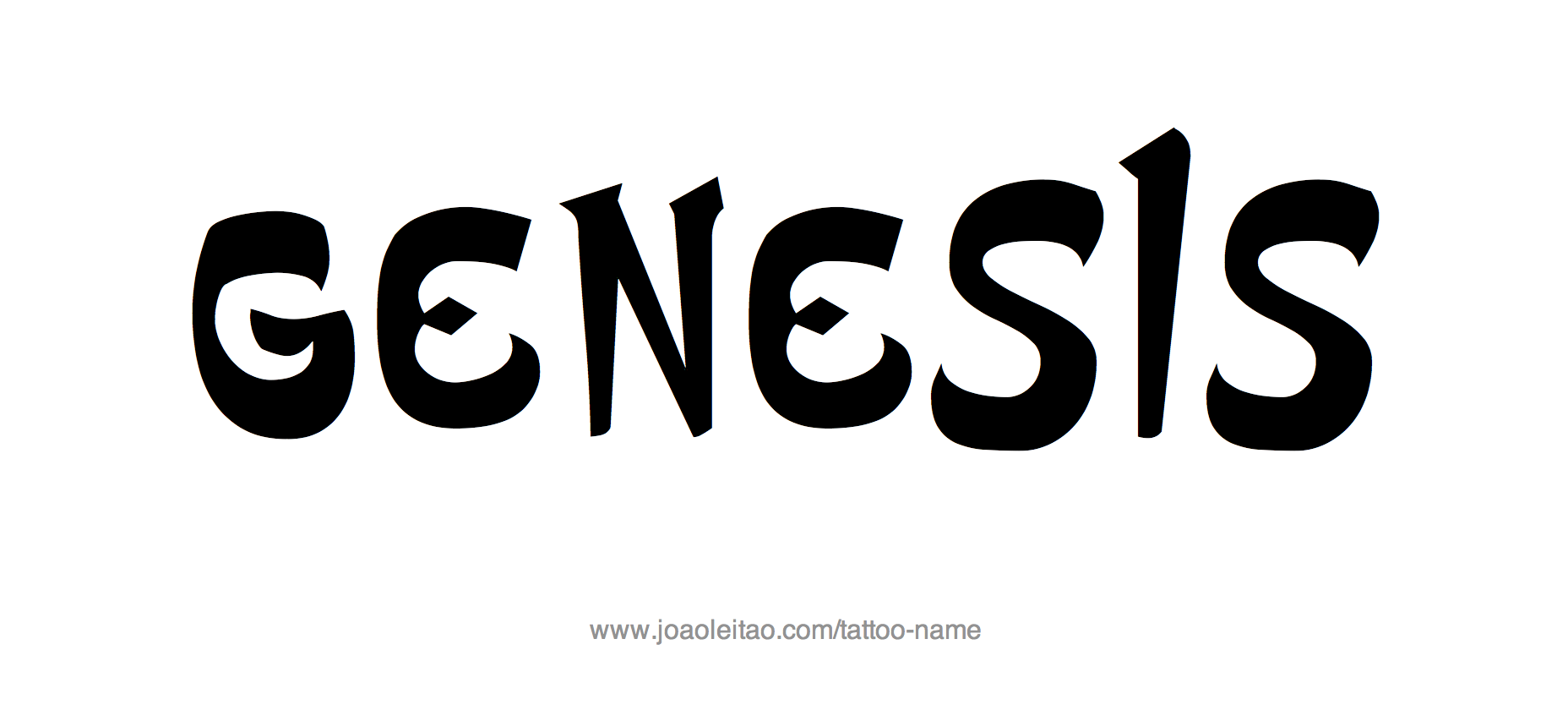 Genesis Name Tattoo Designs