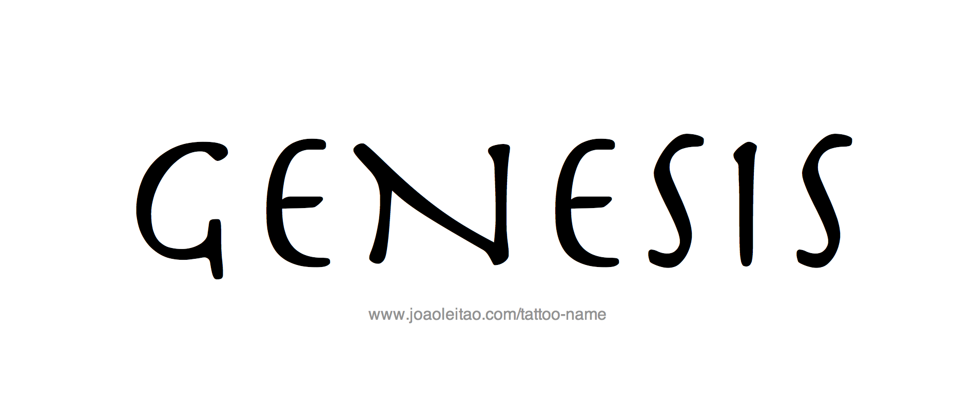Genesis Name Tattoo Designs