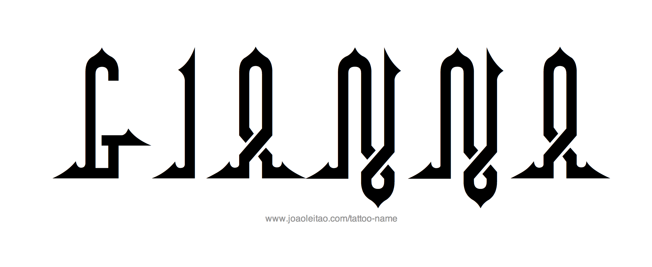 Gianna Name Tattoo Designs